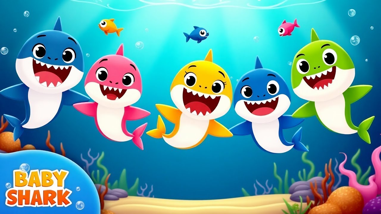Jump & Move with Baby Shark 🎶 Fun Animal Rhymes for Toddlers - YouTube