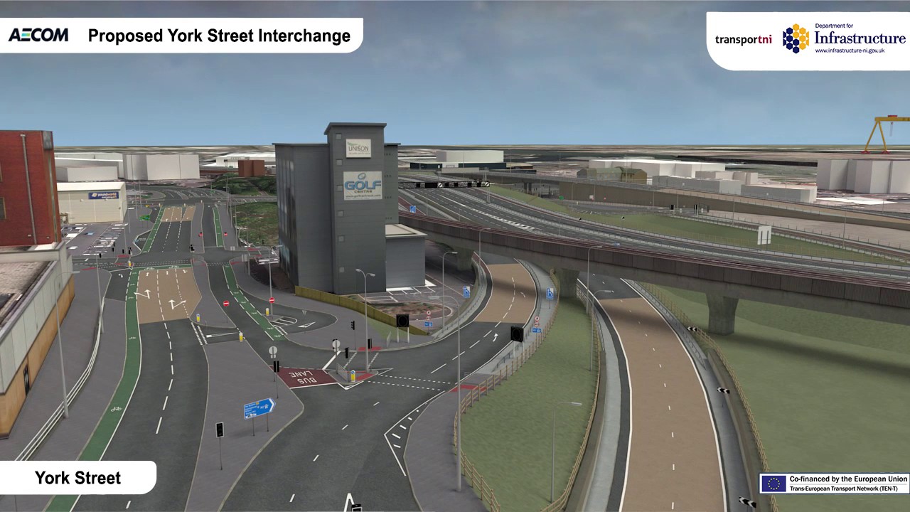 York Street Interchange : York Street to M2 drive-thru animation - YouTube