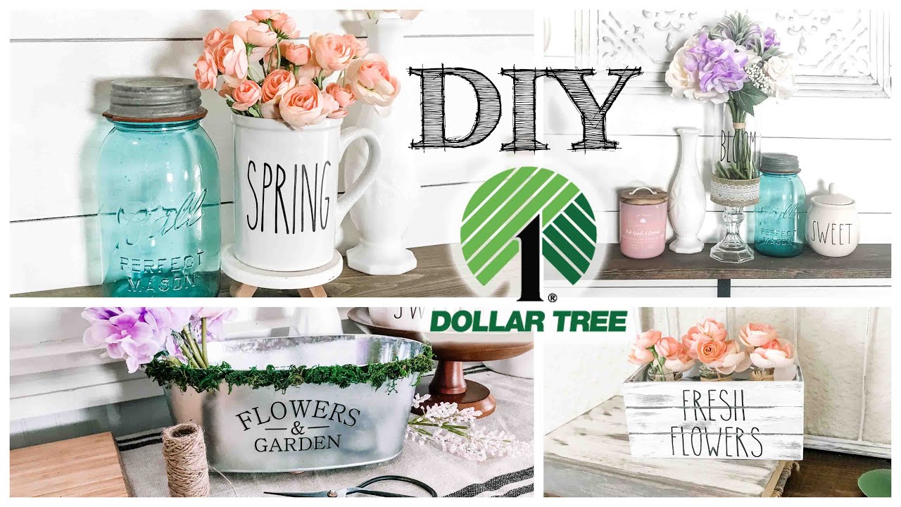 DIY Dollar Tree Spring Decor | 4 PROJECTS! - YouTube
