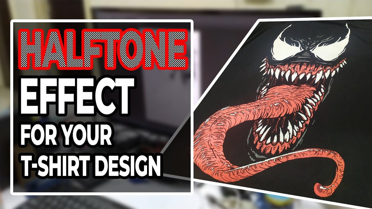 How to make a halftone effect for your t-shirt design - YouTube