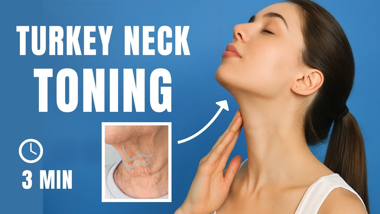 Turkey Neck Toning in Just 3 Minutes a Day! 🦢 ⏰️ ️🤩 #faceyoga # ...