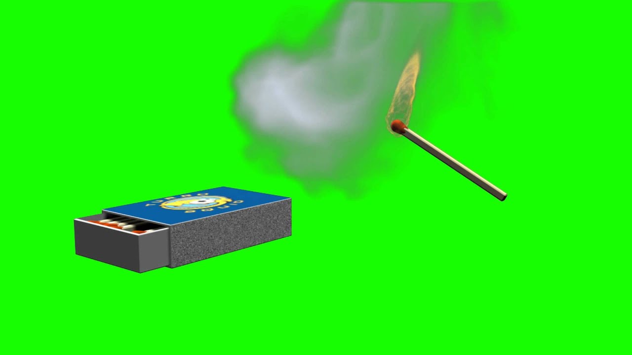 match fire effect in green screen free stock footage - YouTube
