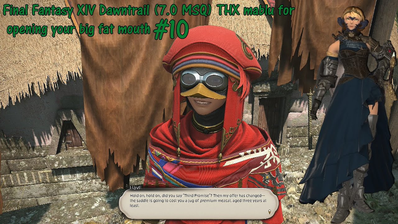 Final Fantasy XIV Dawntrail (7.0 MSQ) THX mablu for opening your big ...