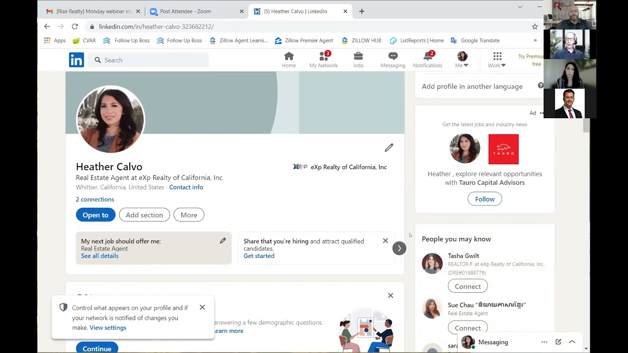 LinkedIn profile building for real estate agents│Rise Realty - YouTube