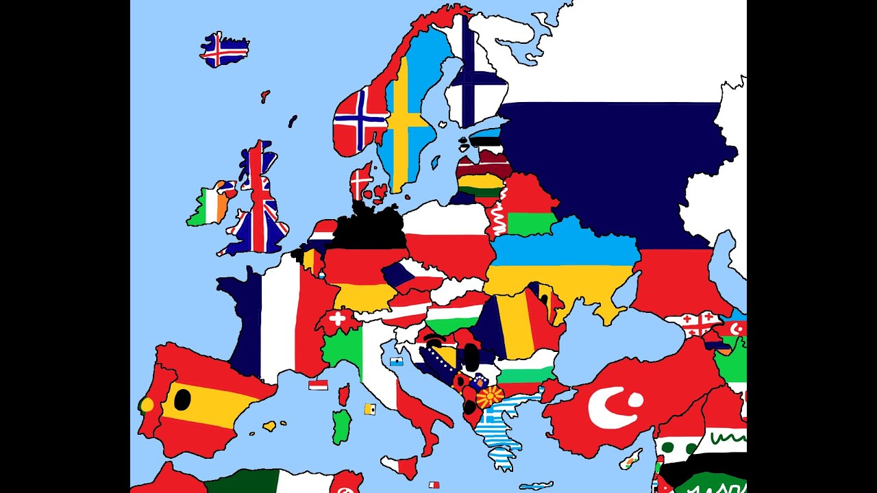 drawing europe flags - YouTube