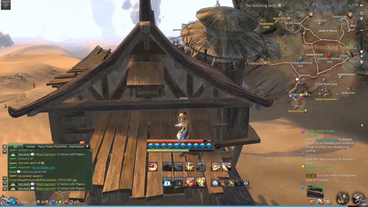Blade and Soul How to learn skill Wind Walk level 2 , gameplay - YouTube
