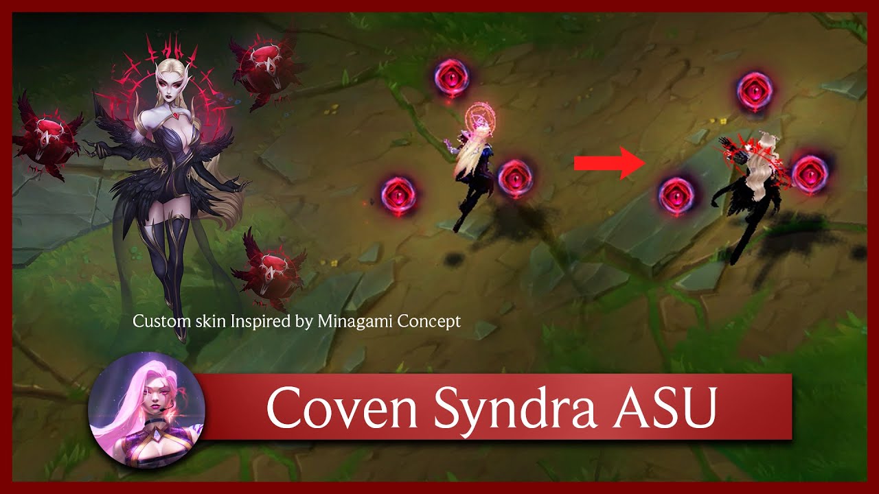 Coven Syndra League of legends Custom skin Inspired by Minagami Concept ...
