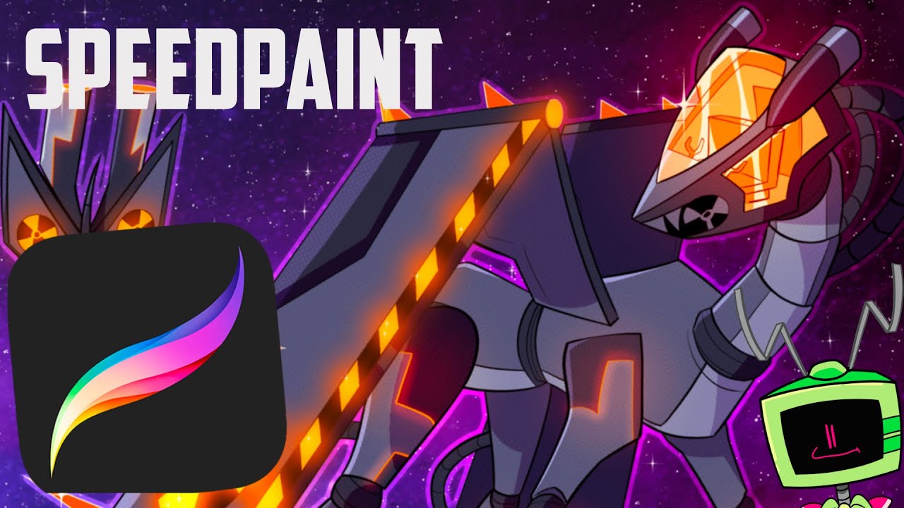 SPEEDPAINT 】Cool Space Dragon Robot Thing 😎 - YouTube