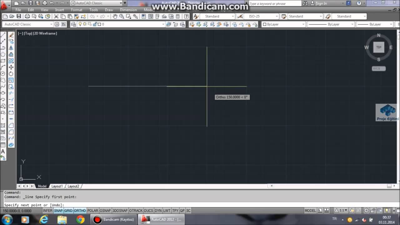 Proje Eğitimi AutoCAD Ders 4 Snap, Grid, Ortho ve Polar Yardımcı ...
