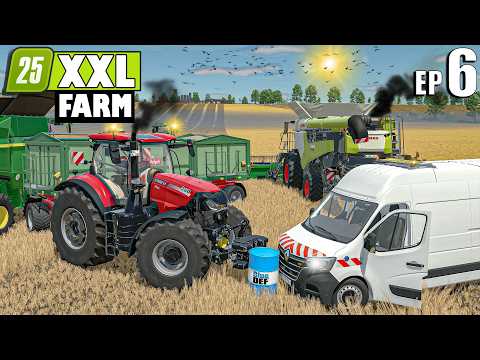 CUTTING 400.000l of BARLEY | The XXL FARM - Timelapse #6 |Farming Simulator 25