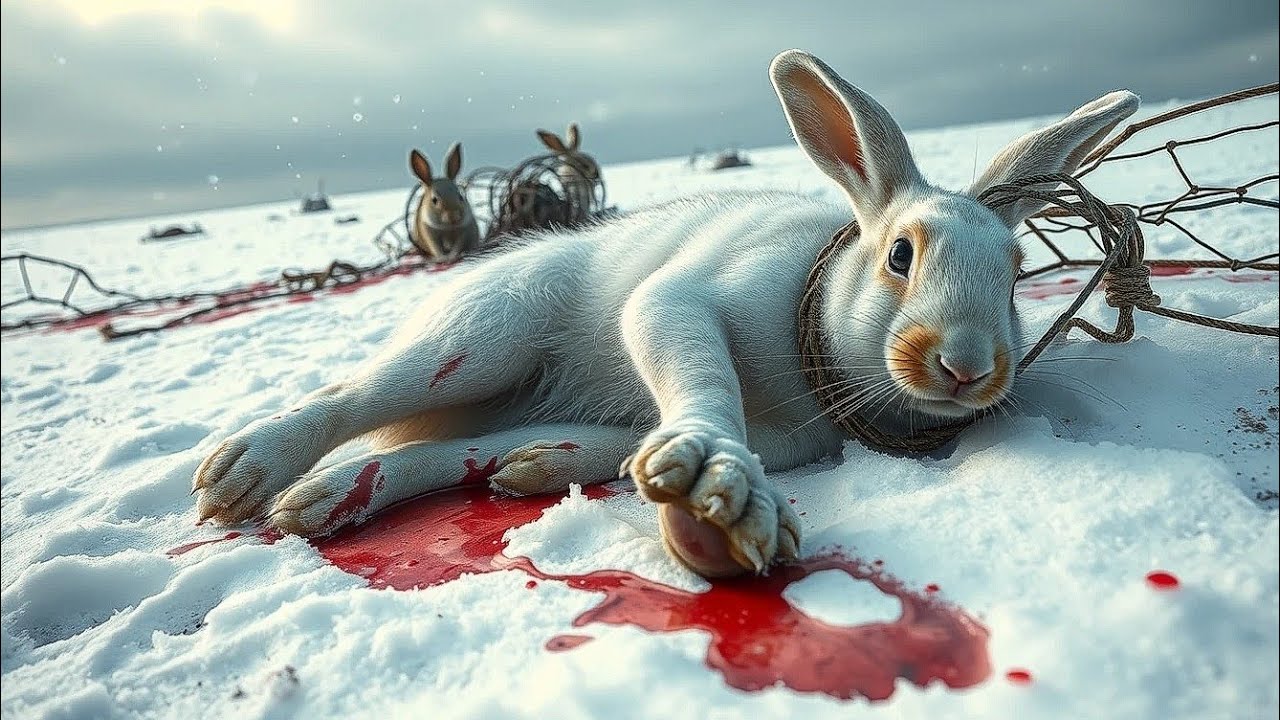 Heartbreaking Rescue: Injured Rabbits Struggle in Snowy Wilderness ...