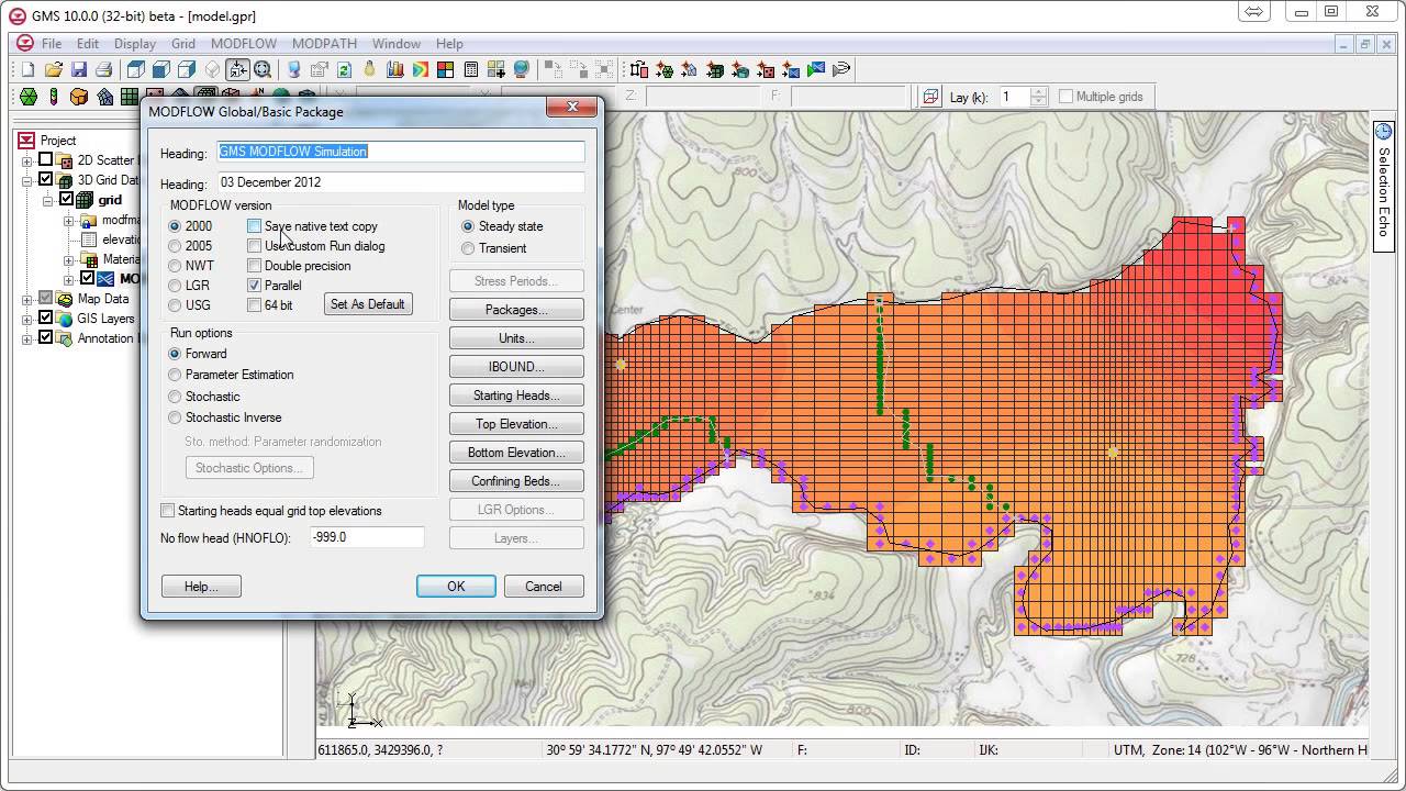 GMS: Save MODFLOW Text Files - YouTube