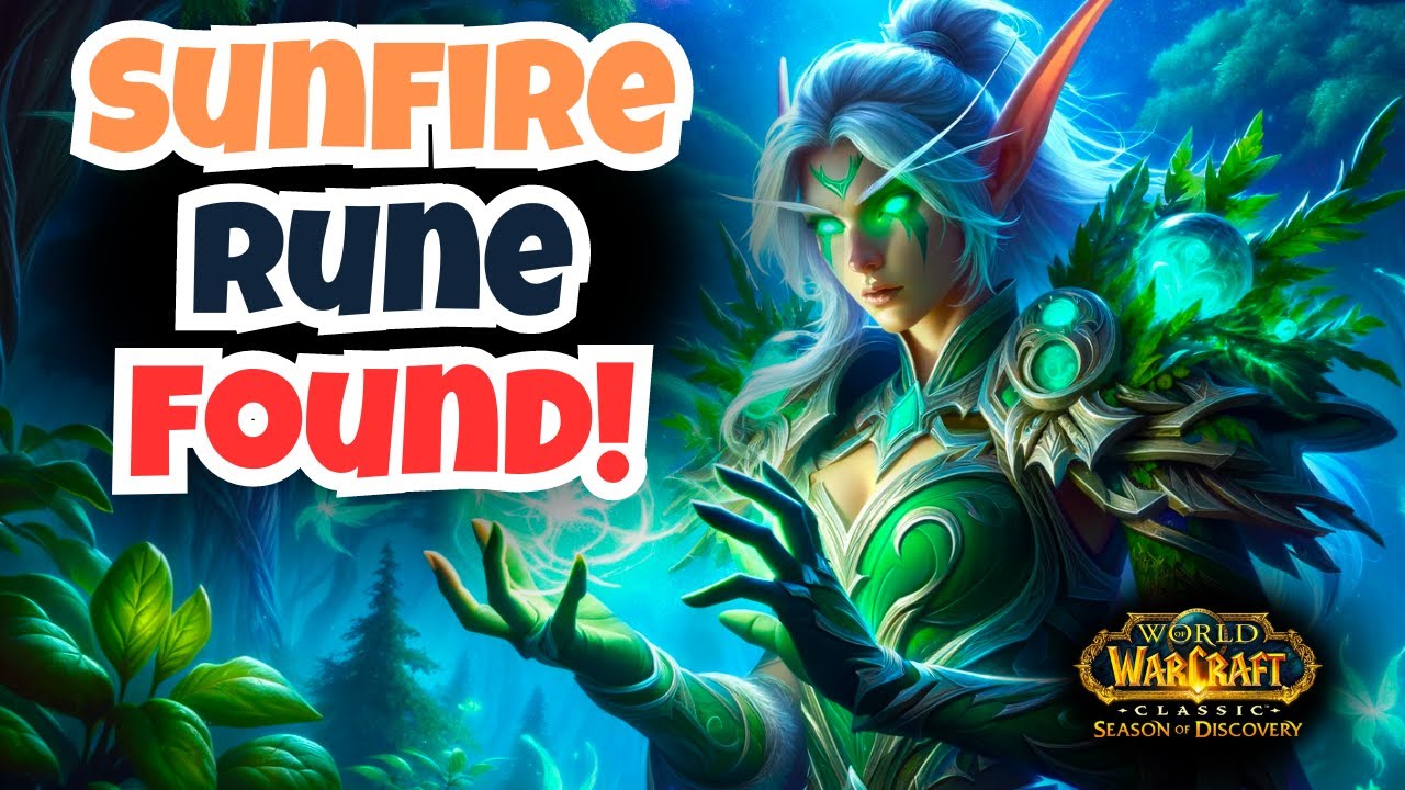 Where is the Sunfire Rune Night Elves Teldrassil? - YouTube