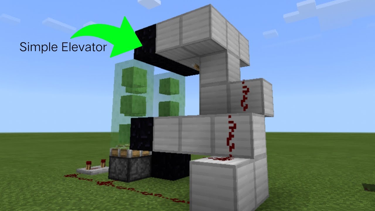 The Simplest Minecraft Elevator | Minecraft PE - YouTube