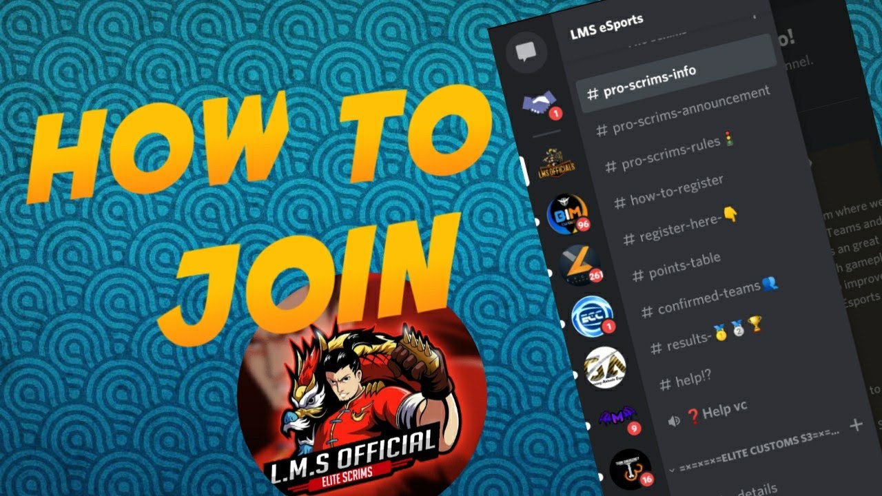 How to join LMS Pro Scrims || Discord tutorial || Elite Customs ...