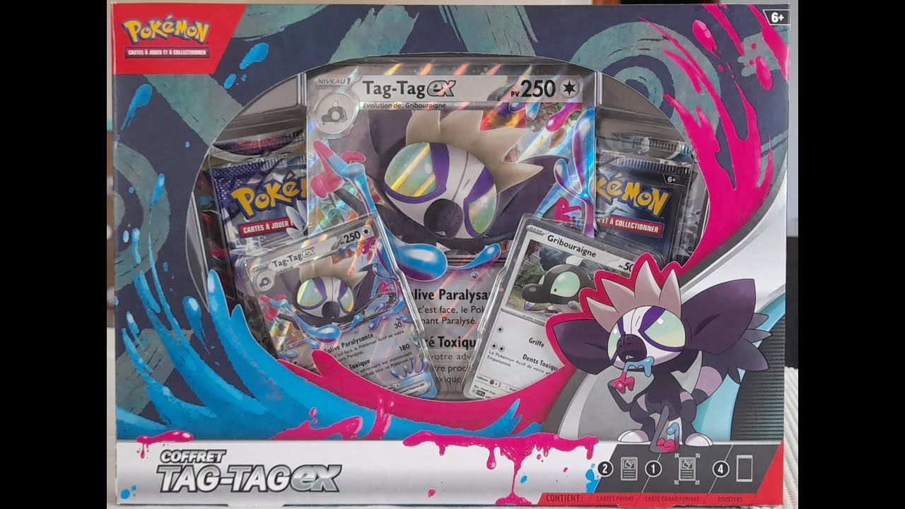 Ouverture d'un coffret du pokemon TAG TAG-EX - YouTube