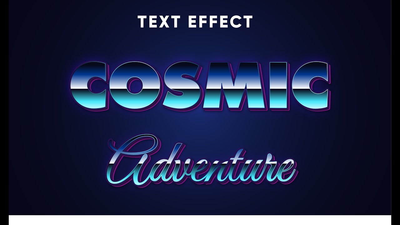 Chrome Text Effect in Adobe Illustrator l Metallic Text in Adobe ...