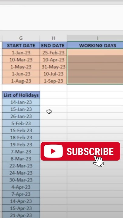 how to count working days in Excel | Excel tips | Excel tricks #tranding - YouTube