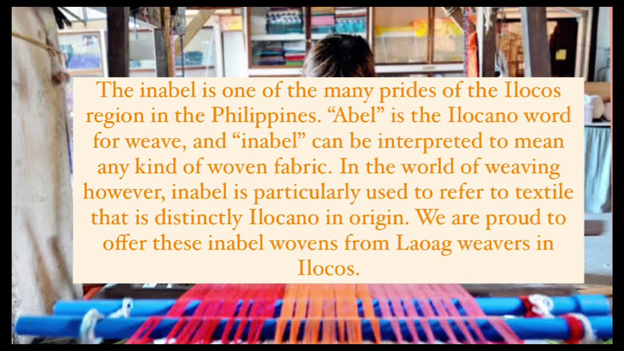 CONTEMPORARY ARTS: INABEL WEAVING OF ILOCOS - YouTube