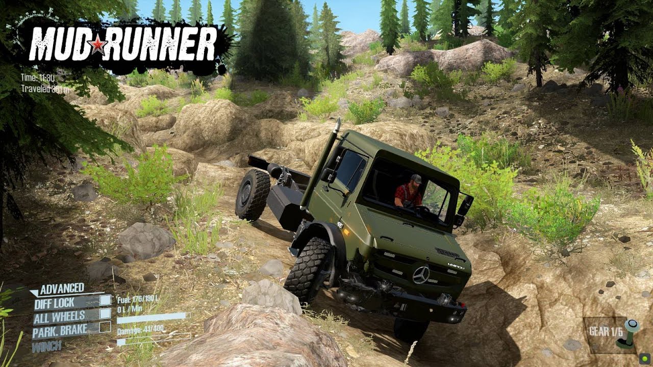Mercedes Unimog U4023 OFFROAD Test - Spintires Mudrunner - YouTube