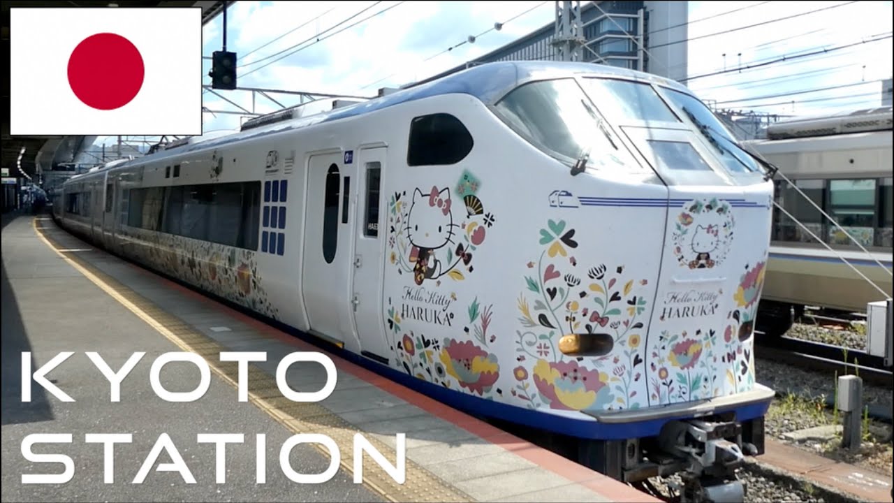 Trains in Japan: Late Morning at Kyoto Station - YouTube