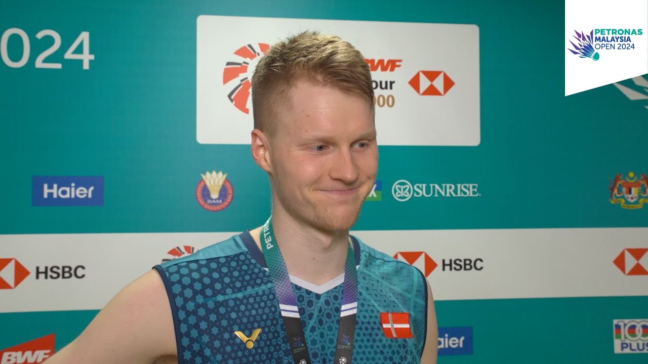 Anders Antonsen on his #MalaysiaOpen2024 win - YouTube