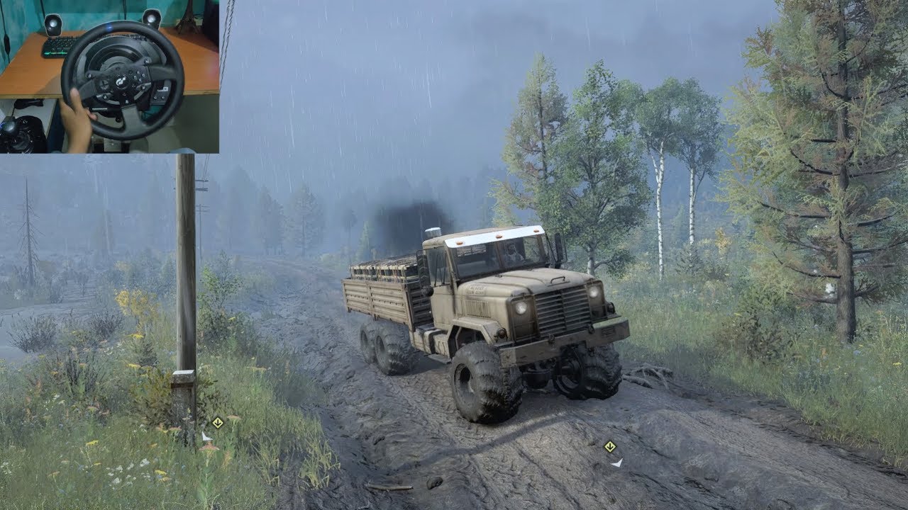 SnowRunner Delivery Oil Barrels | Thrustmaster T300RS Gameplay - YouTube