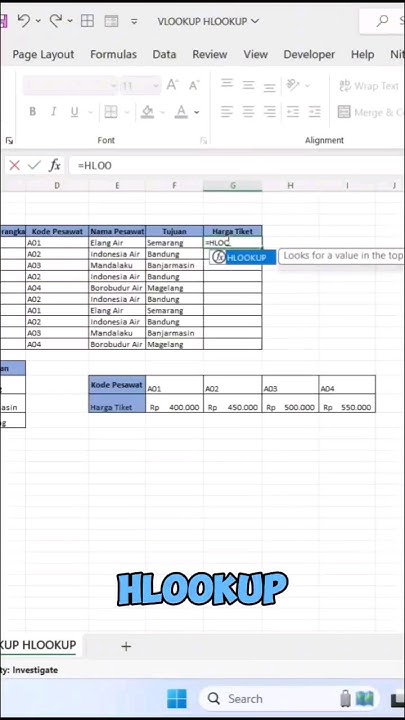 Tips Menggunakan Hlookup Di Excel Excel Tutorial Exceltips Hlookup Exceltutorial Youtube