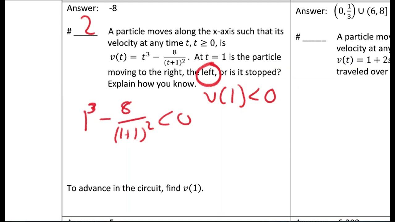 Circuit- Velocity, Distance, Displacement, Acceleration… - #2 - YouTube