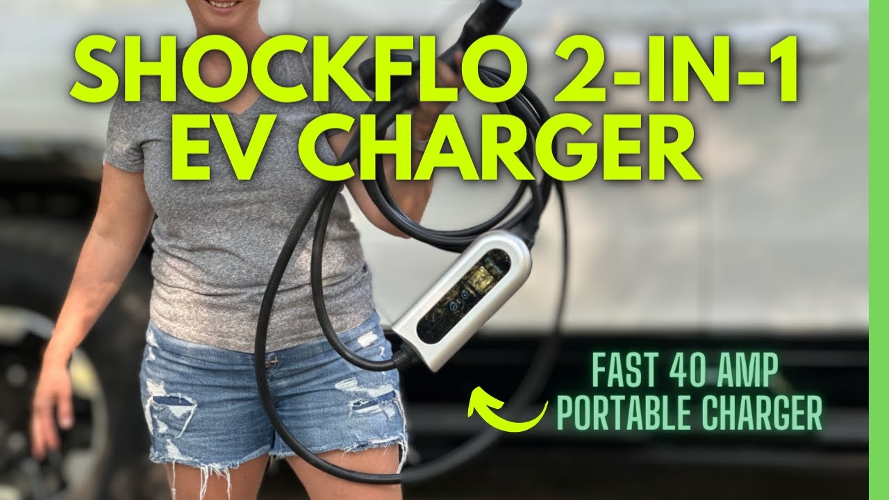 ShockFlo 40 Amp 2 in 1 EV Charger | Portable EV Charger Review - YouTube