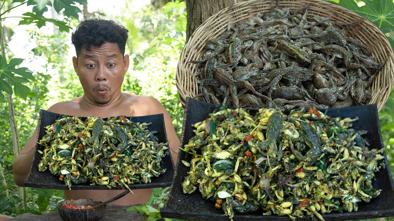 OMG! Catch and Cook Spicy Fried Tiny Frogs Recipe, Amazing Tasty Hot ...