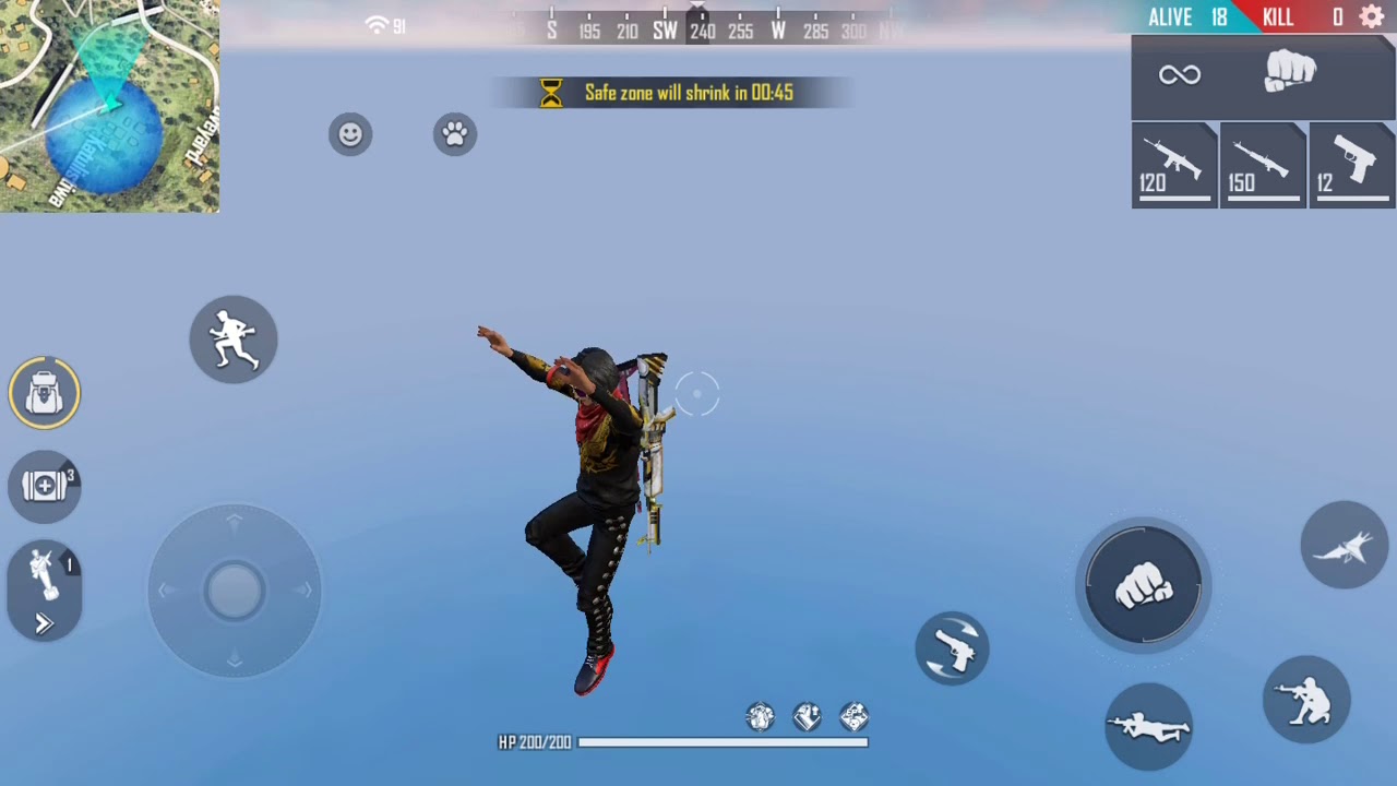 6000 m high jump in free fire - YouTube