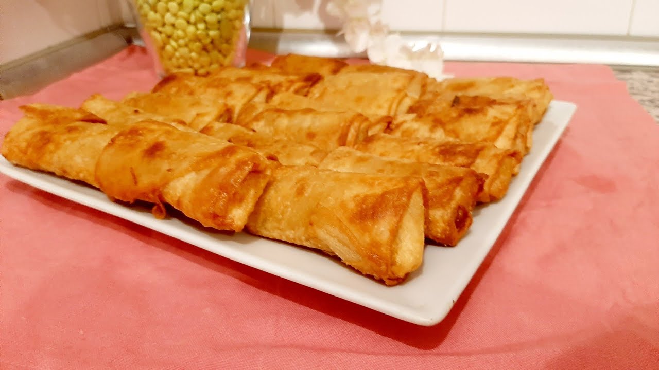 ROLLITOS DE PRIMAVERA CON MASA CASERA 💯FÁCIL Y RÁPIDA PASÓ A PASO - YouTube