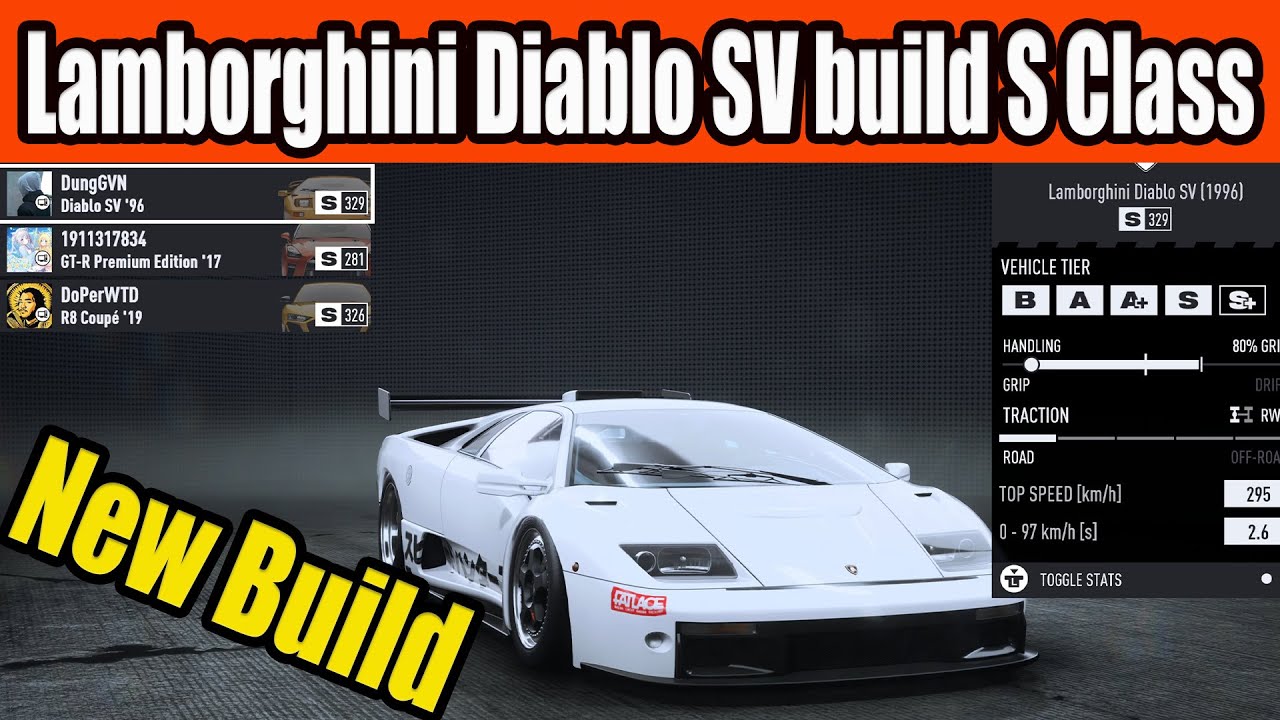 Lamborghini Diablo SV build S Class in NFS Unbound - New Build - YouTube