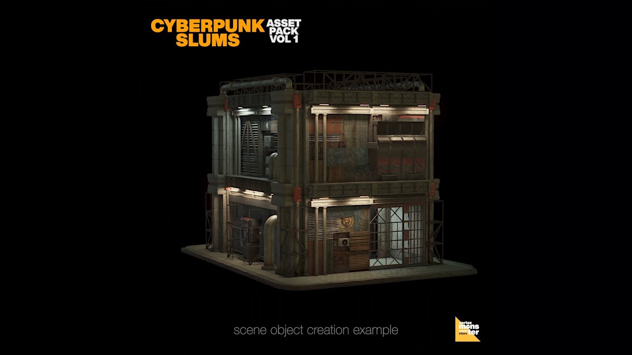 Cyberpunk Slums Asset Pack Vol 1 - Object Creation Demo - YouTube