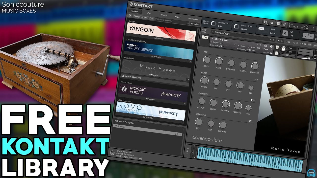 FREE KONTAKT LIBRARY - Soniccouture MUSIC BOXES - YouTube
