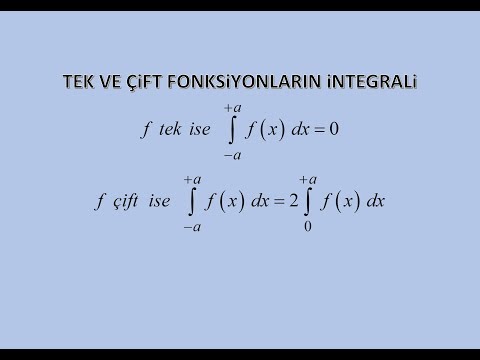 Tek ve çift fonksiyonların integrali 1