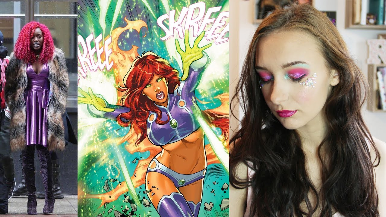 Starfire Inspired Makeup - YouTube
