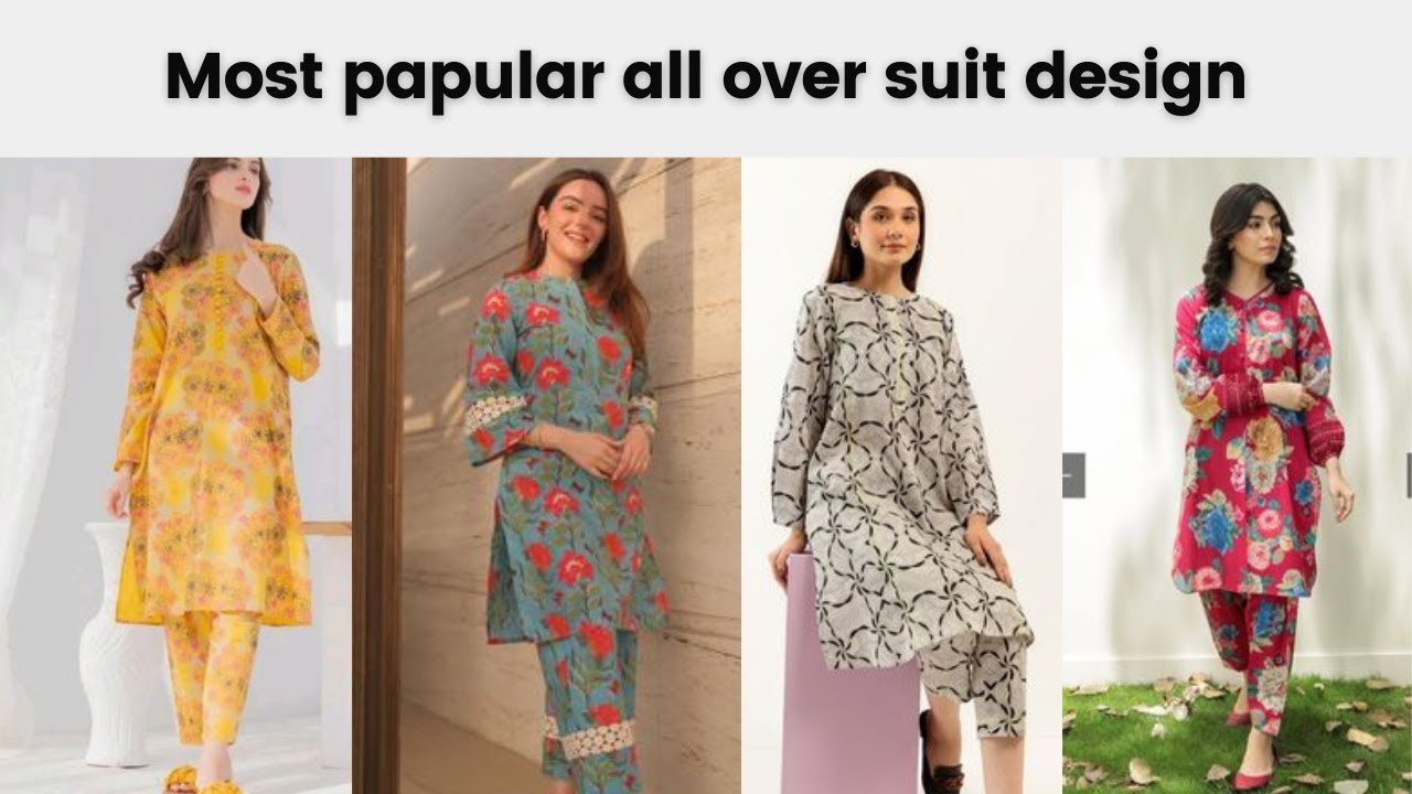 Most papular all over suit design|Simple One color dress - YouTube