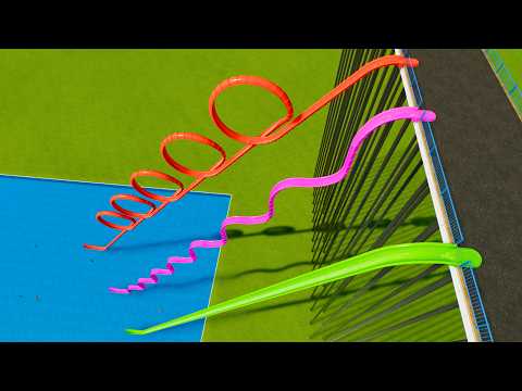 Straight vs Stairs vs Circles Down Water Slides – Planet Coaster 2