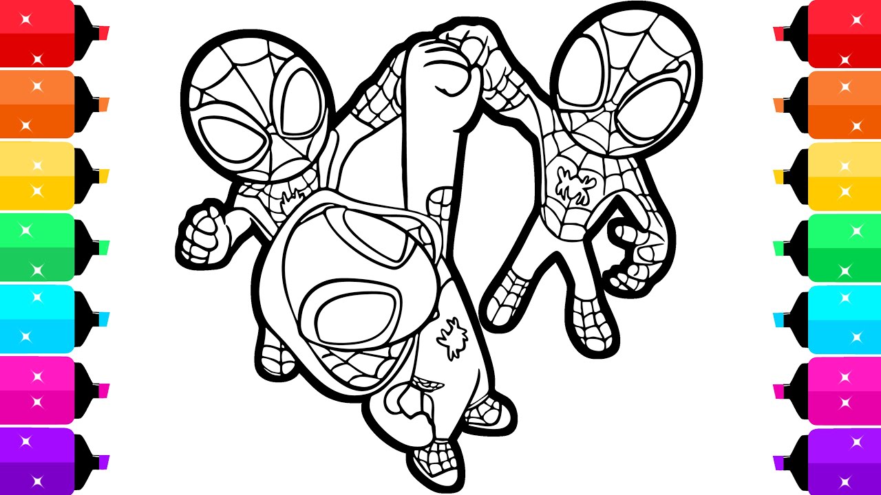 Spidey and His Amazing Friends Coloring Pages | How to Color Spidey ...