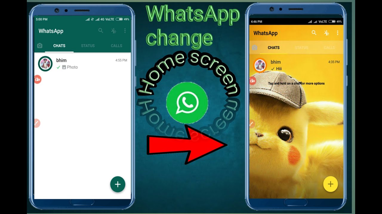 WhatsApp Home screen background change| change WhatsApp Home screen ...