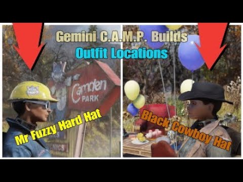 Fallout 76 Outfit Locations - Mr Fuzzy Hard Hat & Black Cowboy Hat ...