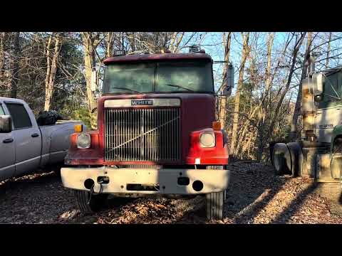 1986 Volvo White WCS L10 Cummins cold start - YouTube