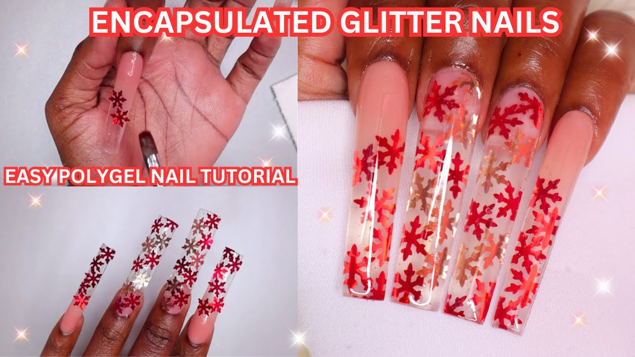 HOW TO ENCAPSULATE GLITTERS WITH POLYGEL | Easy Polygel Nail Tutorial - YouTube