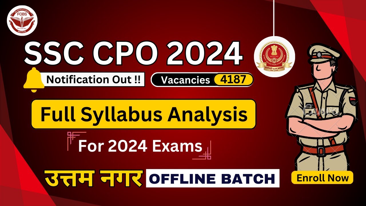 SSC CPO 2024 Syllabus & Exam Pattern | By Akhilesh Sir | #ssccpo # ...