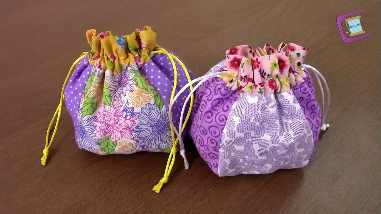 ️🌷Bolsita De Mano Multiuso Sofía ️🌷 Cómo hacer la bolsita de tela con ...