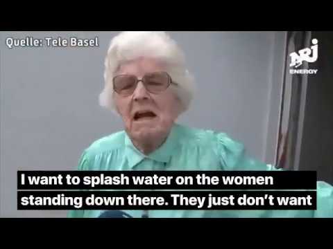 86 Years Old German Steel Grandma Sprays Prostitutes With Water. Best funny prank video