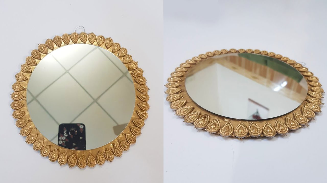 DIY Decorative Round Mirror Wall Décor! - YouTube