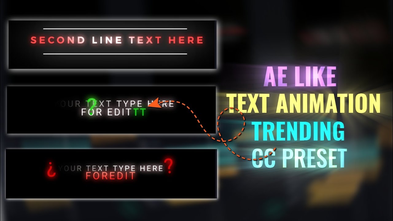 AE LIKE TEXT ANIMATION 🔥 TRENDING CC PRESET 💘 BY VISHAL EDITZ# ...